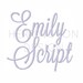 2.5" Inch Embroidery Font Satin Stitch Script Emily Includes Numbers BX ...