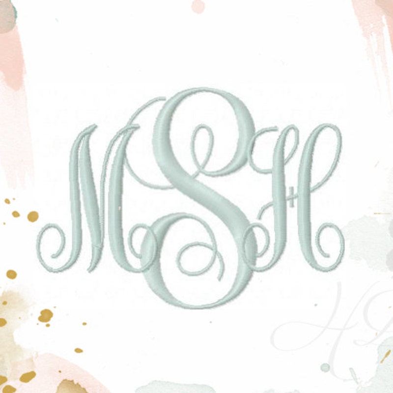 Monogram Font Embroidery - Etsy