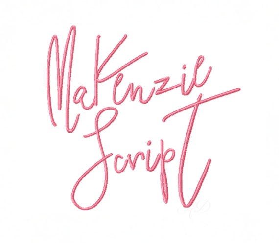 1 Makenzie Embroidery Modern Handwriting Font Script - Etsy