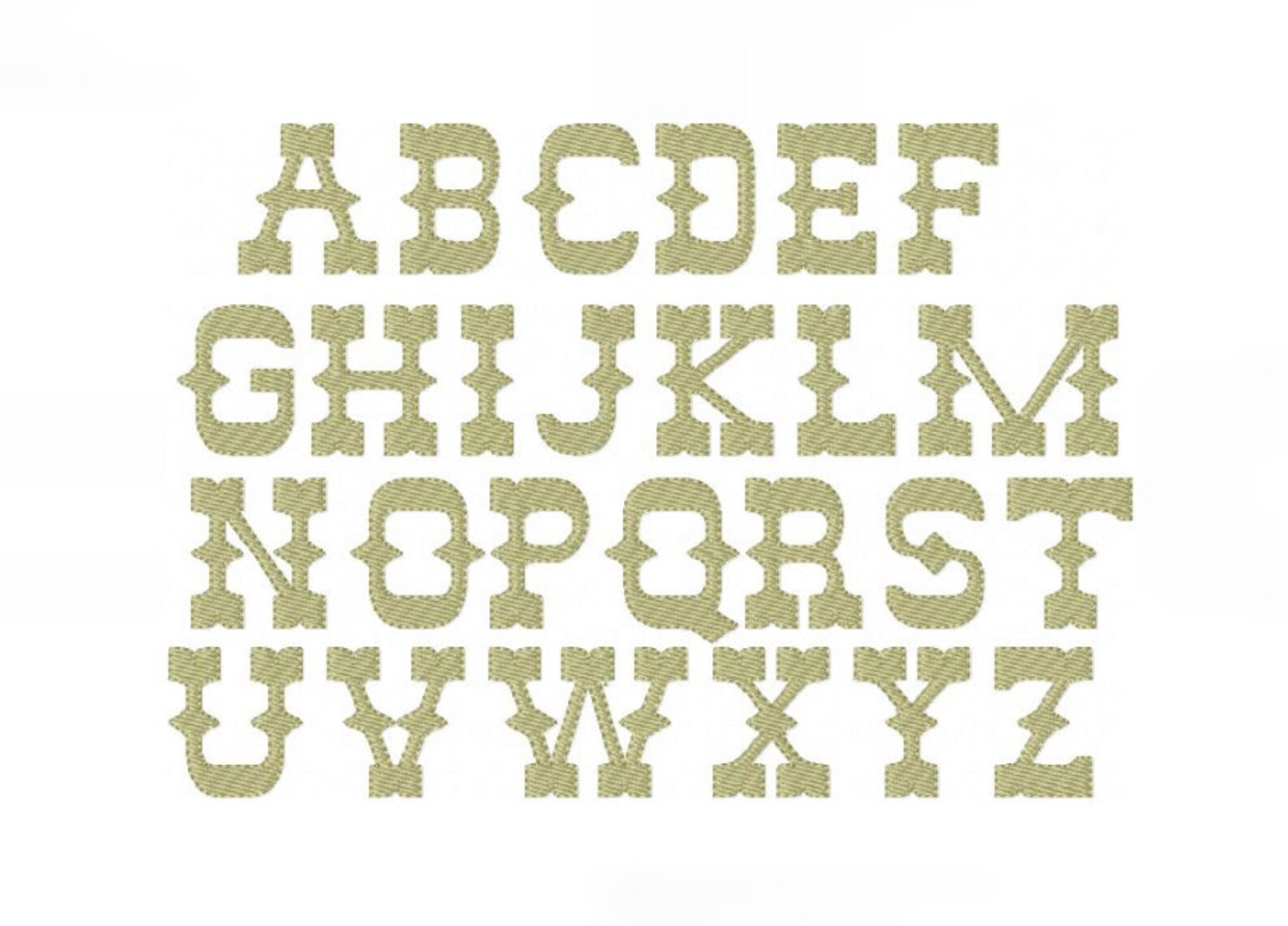 1 Inch Western Embroidery Font Machine Embroidery | Etsy