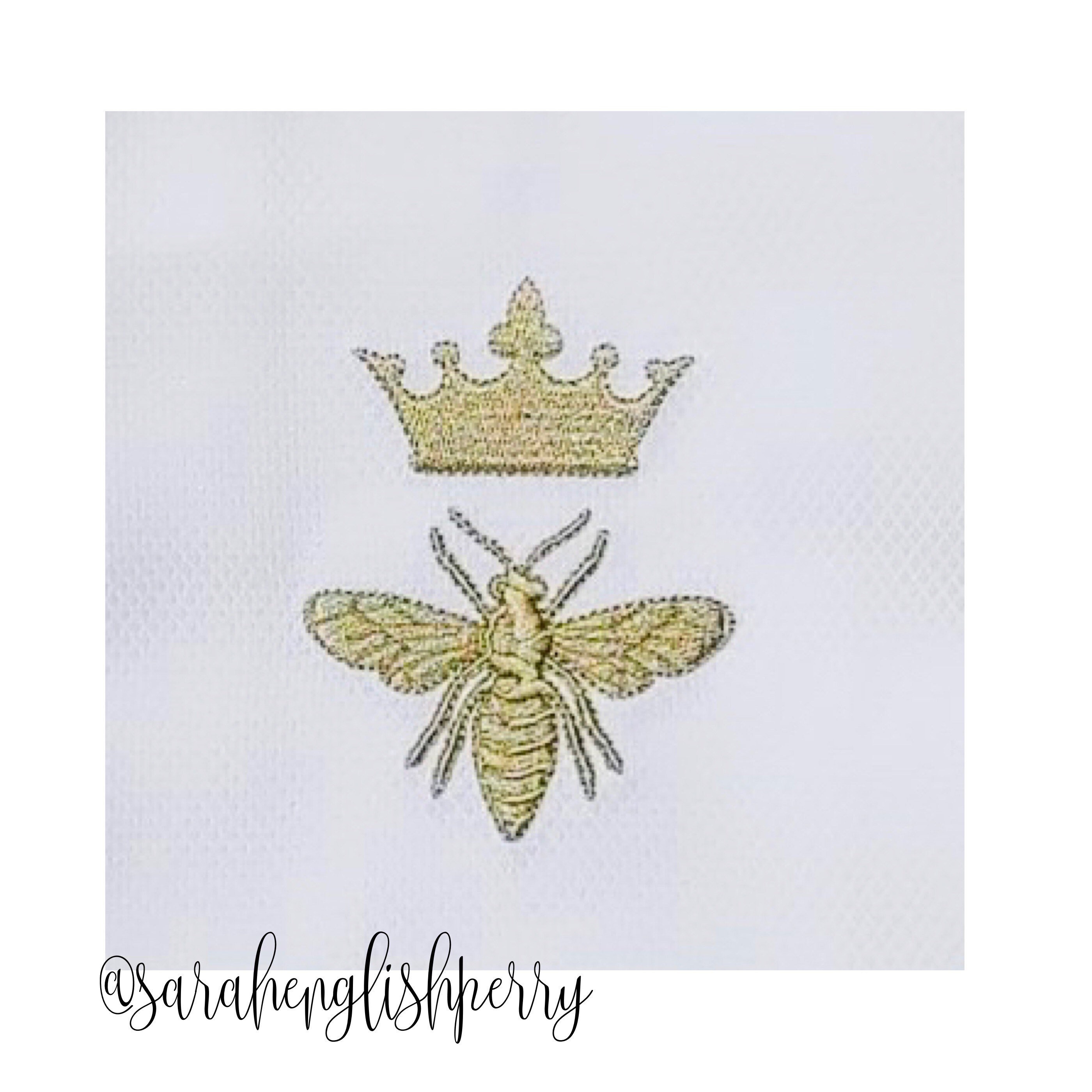 Queen Bee Embroidery Design Instant Download 4x4 5x7 6x10 BX - Etsy