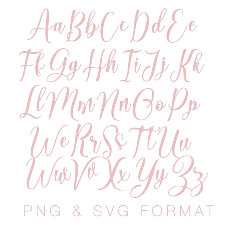 Sweet Marissa SVG PNG Vector Monogram Font for Cutting Machine | Etsy