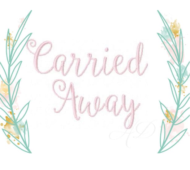 6 Sizes Carried Away Embroidery Font Bold Script Numbers - Etsy