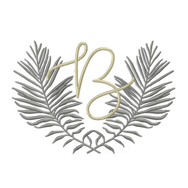 Feather Embroidery Font - Etsy