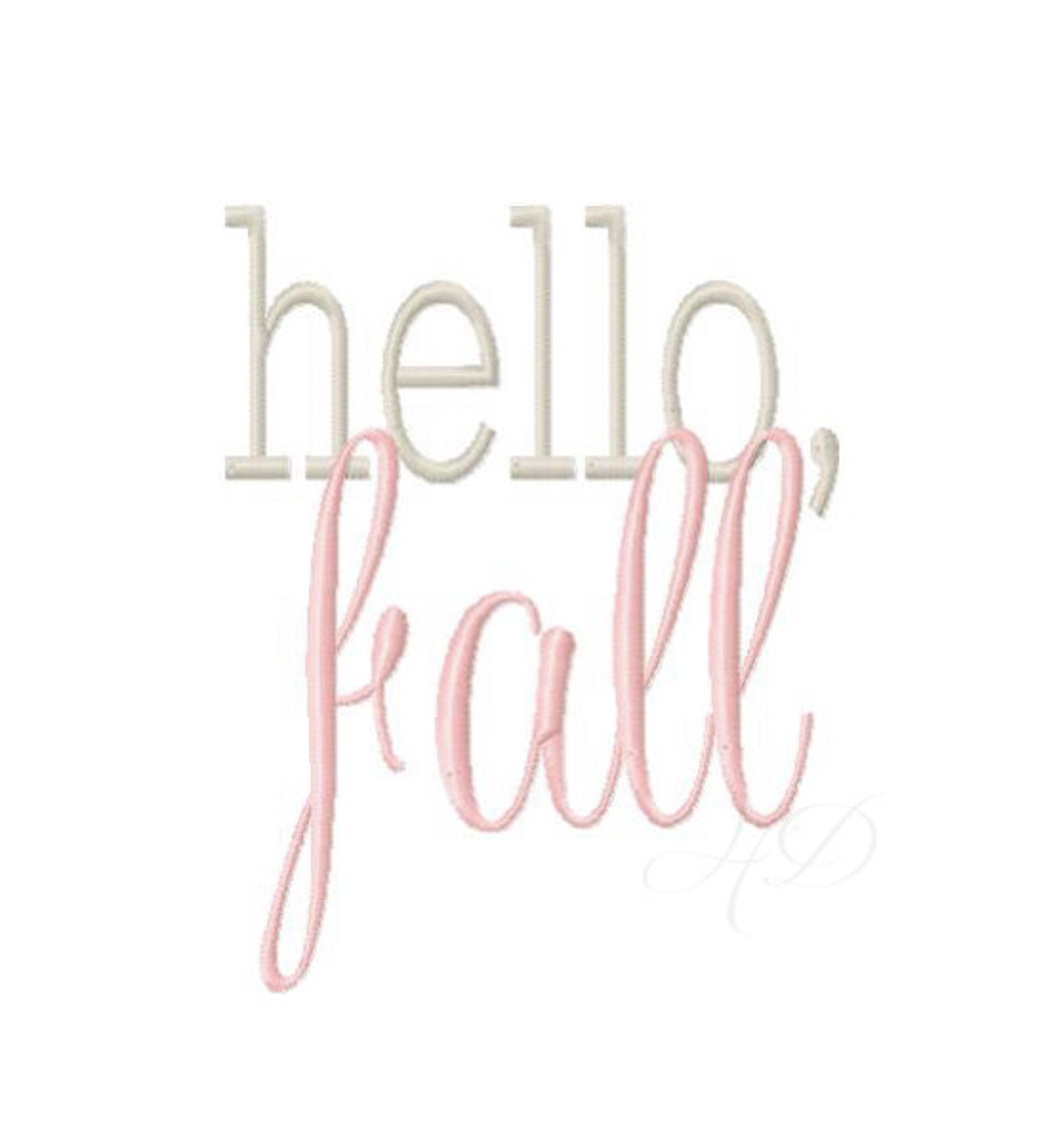 Hello Fall Embroidery Design Harvest 4x4 5x7 6x10 Instant - Etsy