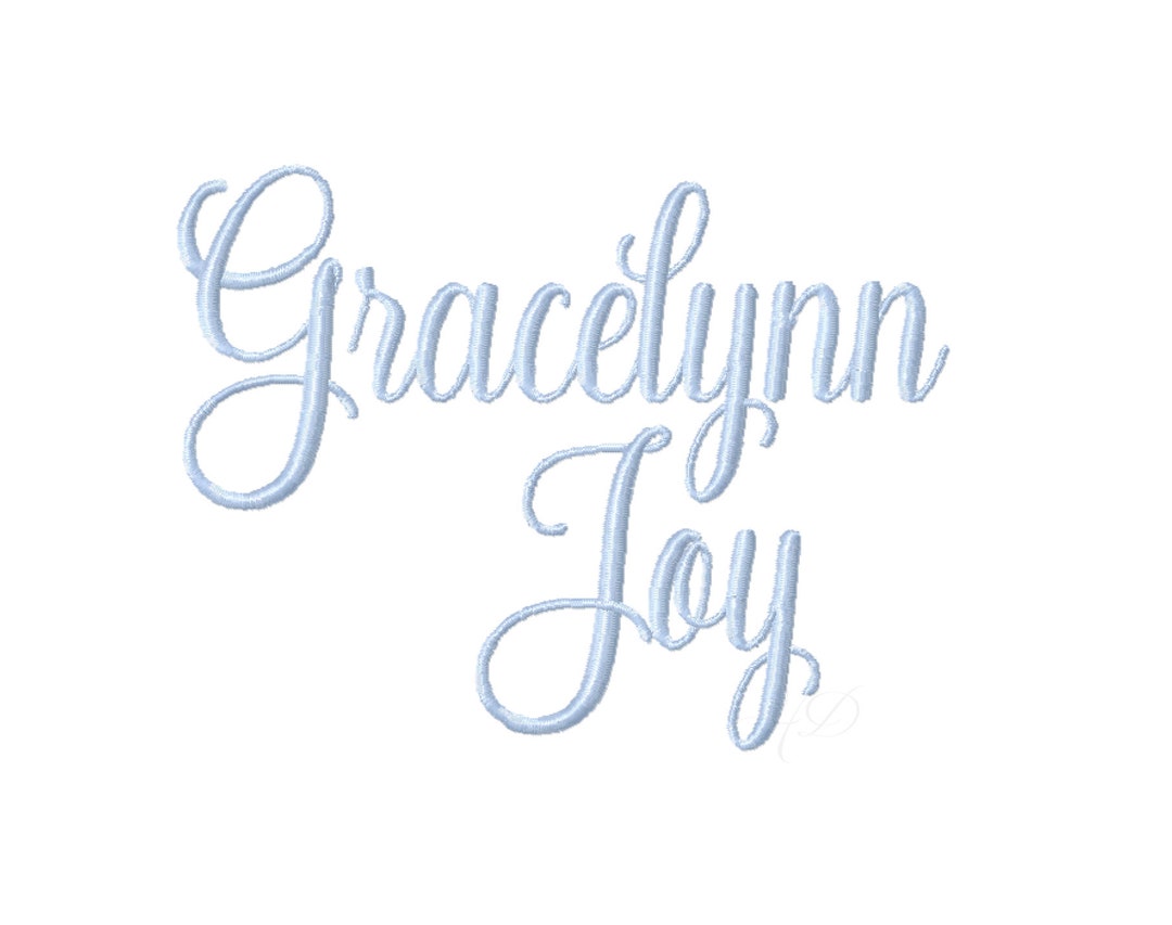 1.5" Inch Gracelynn Modern Script Monogram Curl Calligraphy ...