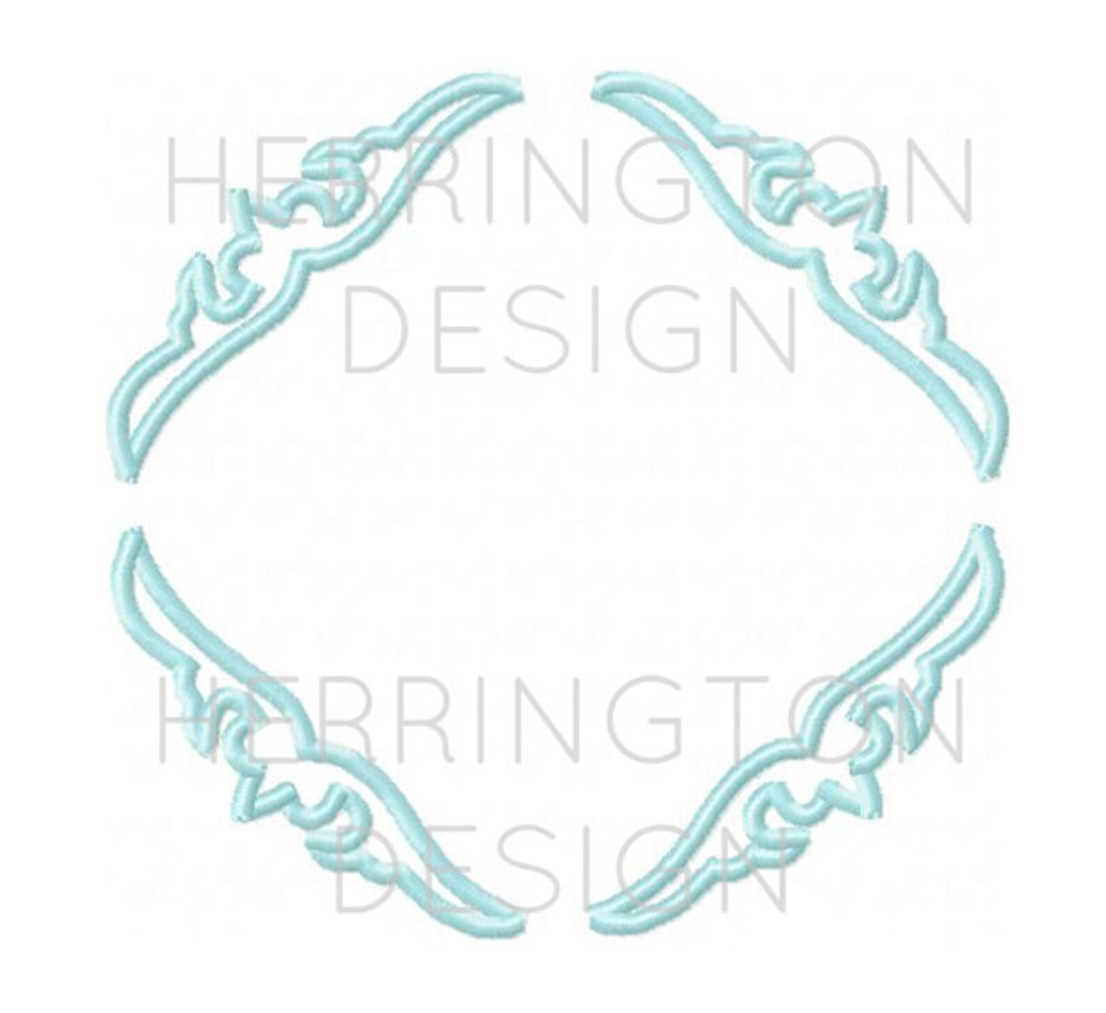 Diamond Applique Frame Embroidery Design Monogram 4x4 5x7 6x10 - Etsy