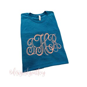 Libby Open Interlocking Vine Monogram SVG PNG Vector Monogram Font for ...