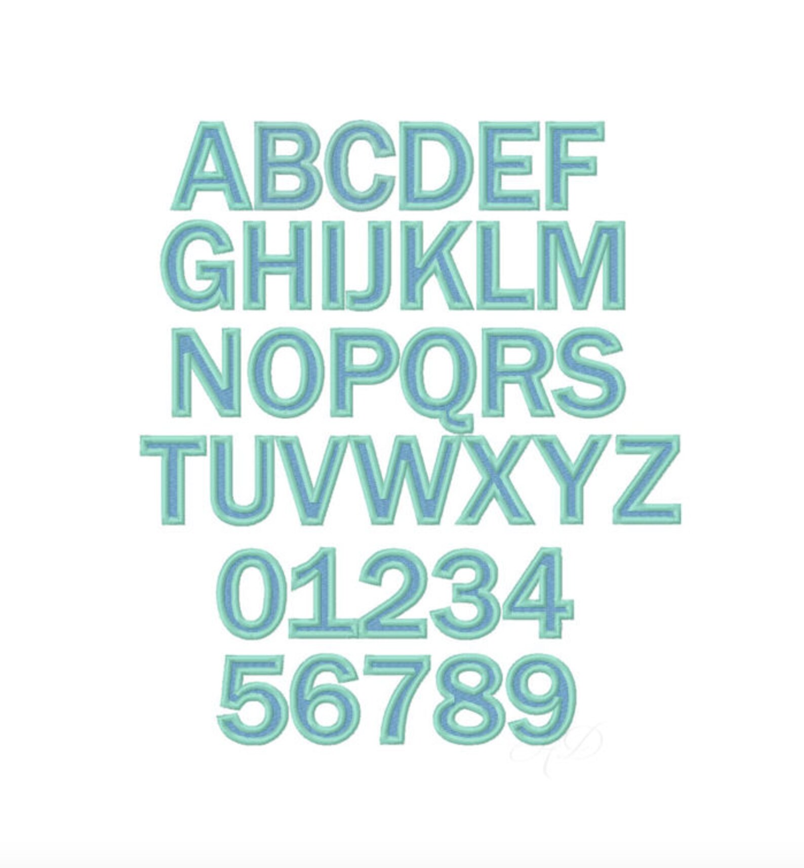 Grant Wide Two Tone Embroidery Font Package Sale Small 4x4 - Etsy