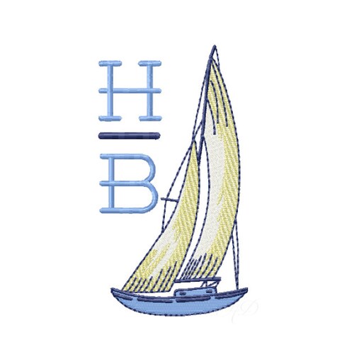 Sailboat Monogram - Etsy