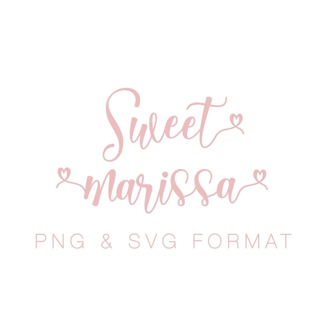 Sweet Marissa SVG PNG Vector Monogram Font for Cutting Machine ...
