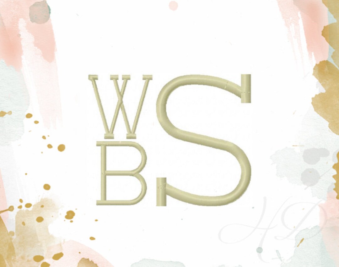 4" and 2" Inch Embroidery Font Machine Embroidery BX Instant Download ...