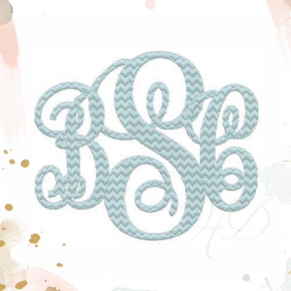 Bold Interlocking Embroidery Font - Etsy