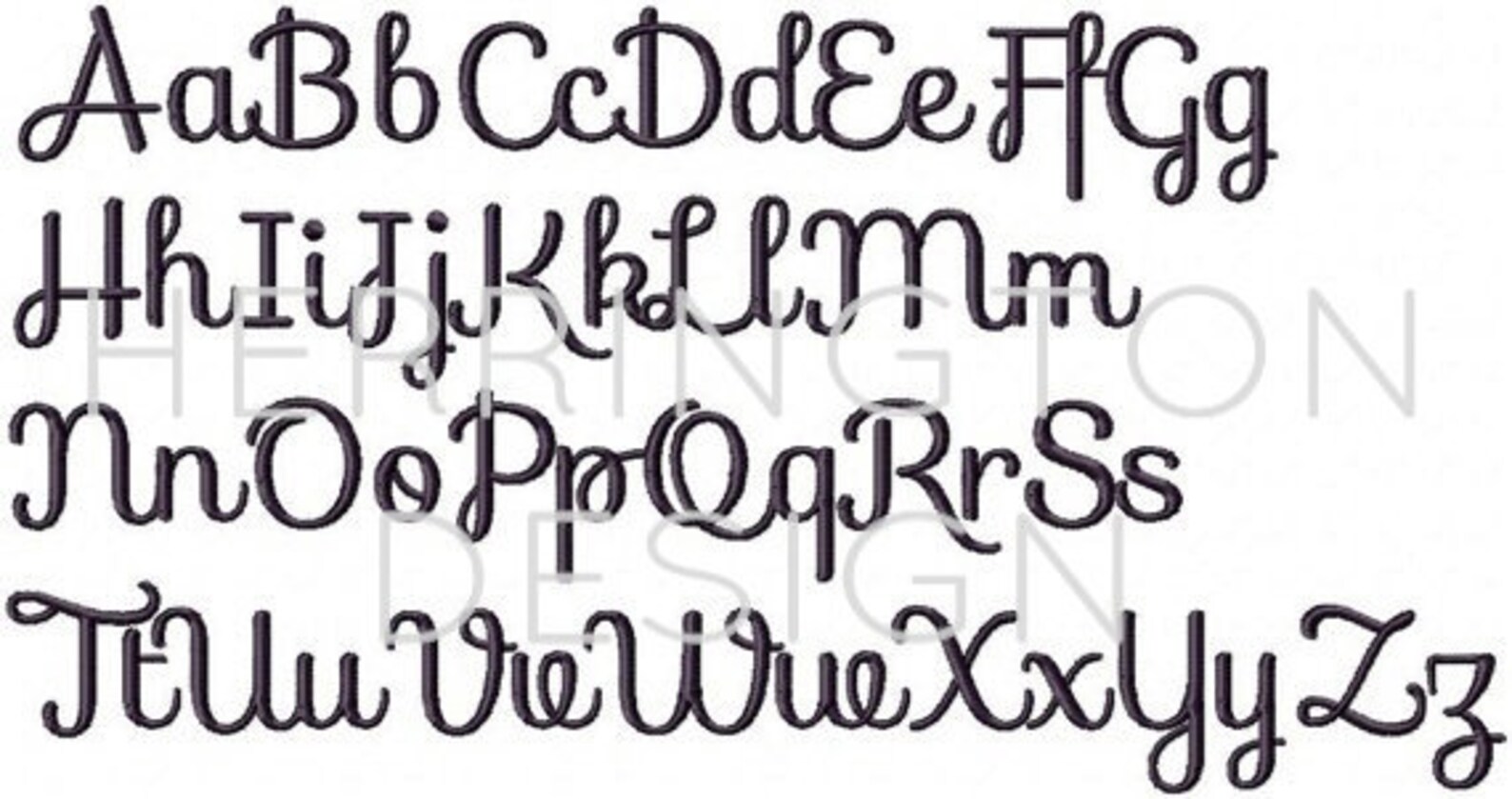 2 Inch Embroidery Font Formal Script Machine Embroidery - Etsy