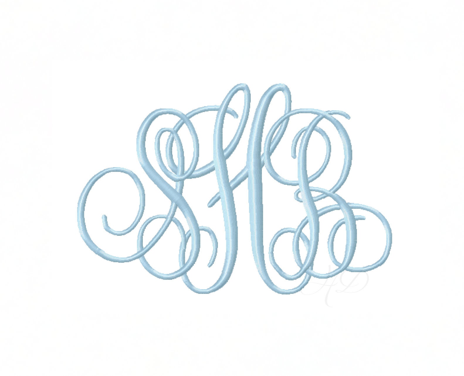 Annabel 3 inch Classic Vine Mastercircle Monogram Font Embroidery Font ...