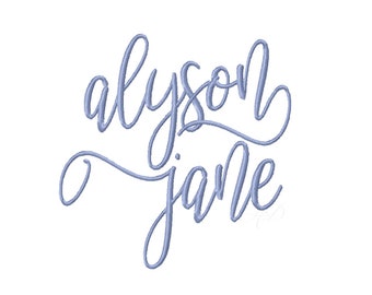 Jane Alyson Embroidery Font - Etsy