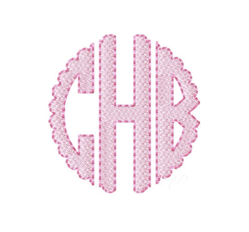 Scalloped Mermaid Monogram FONT alphabet letters Embroidery designs ...