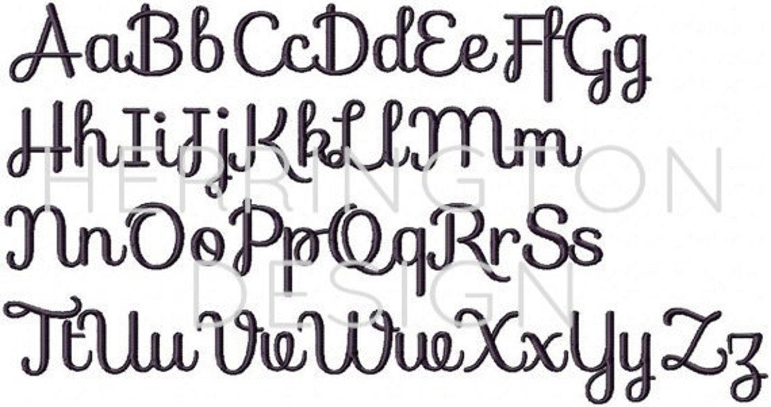 3 Inch Embroidery Font Formal Script Embroidery Font | Etsy