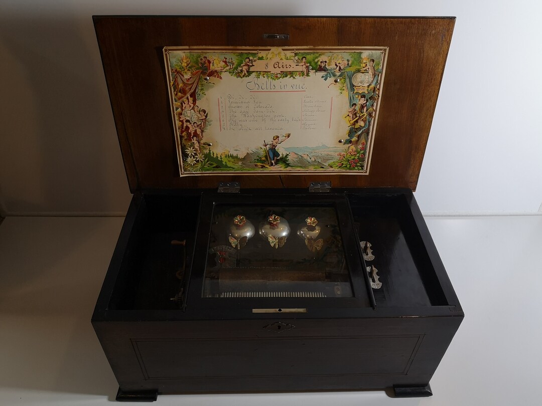 SWISS Rosewood 8 Air Victorian Music Box. Barnet Henry Abrahams, St ...