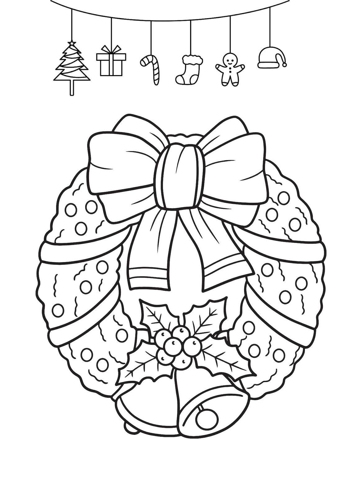 Children's Christmas Colouring Pages Printable - Etsy