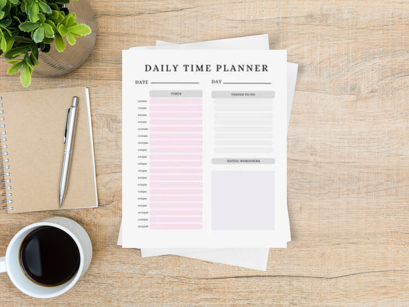 Printable Daily Time Planner List - Etsy