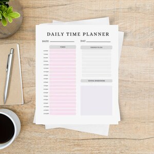 Printable Daily Time Planner List - Etsy