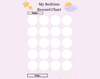 Kid's Bedtime List, Chore Chart, Bedtime Chart, Reward Chart, Children ...