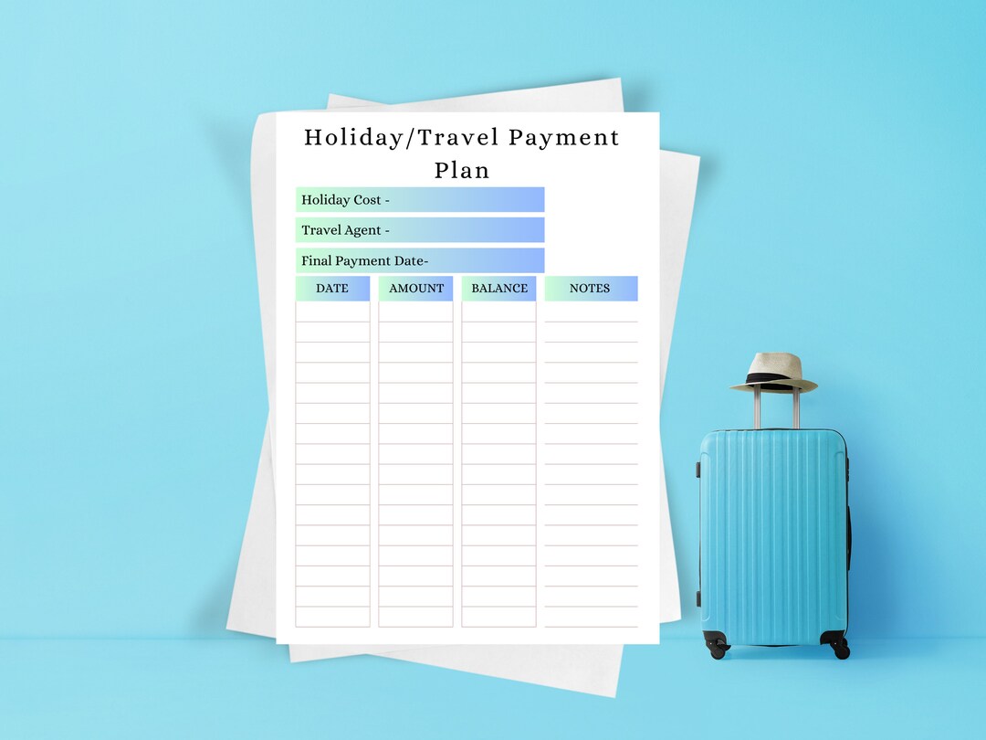 Printable Holiday/travel Payment Plan/tracker - Etsy