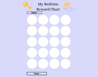 Bedtime Reward Chart Bedtime Reward Kid Routine Checklist Printable ...