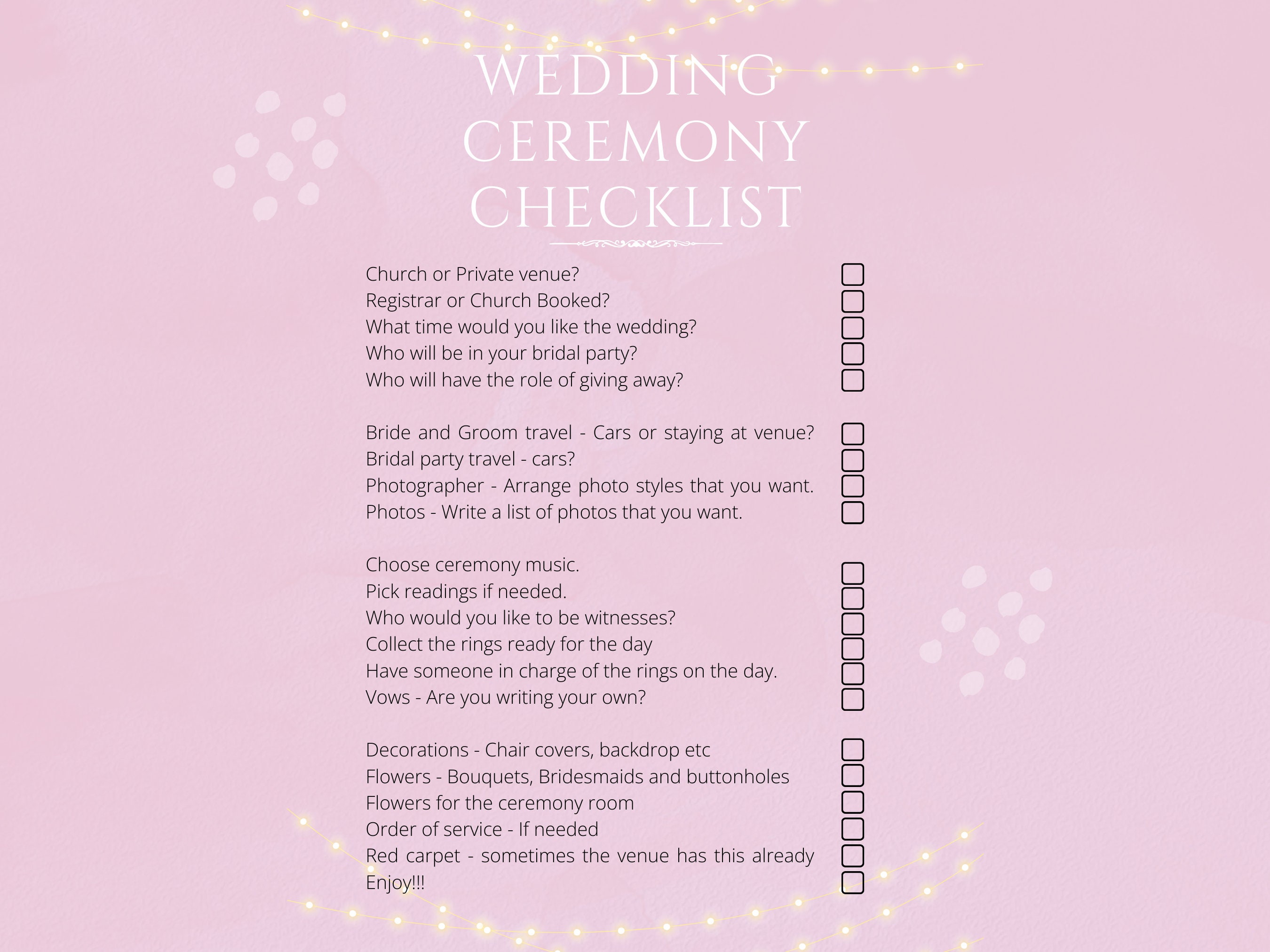 Wedding Checklist Bundle - Etsy