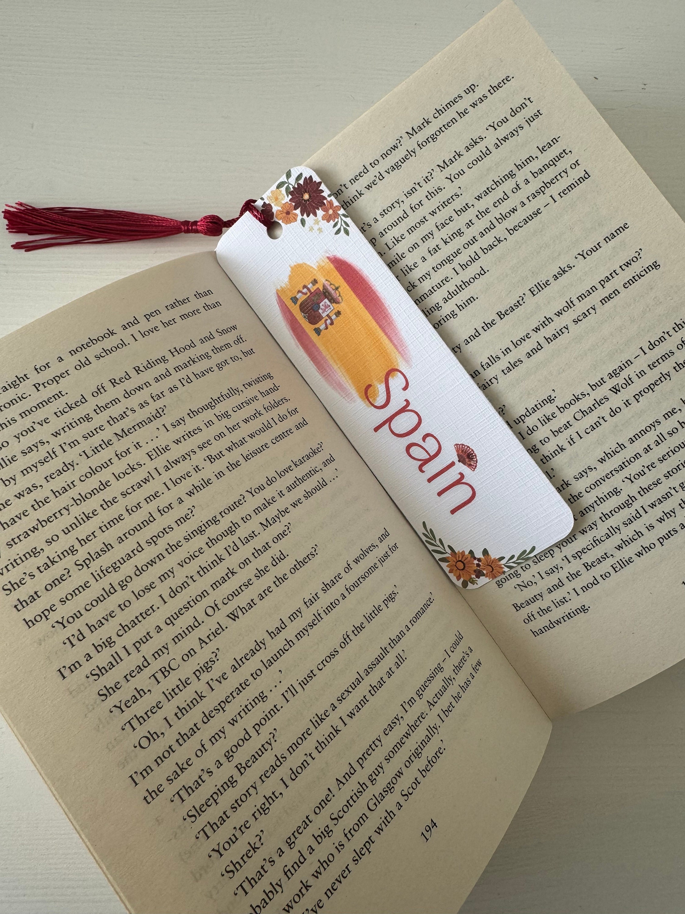 Spain Bookmark - Etsy