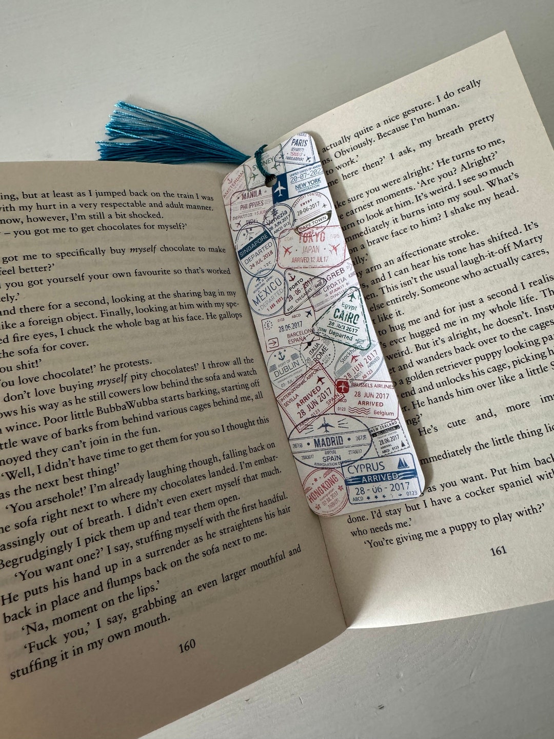 Passport Stamp Bookmark - Etsy