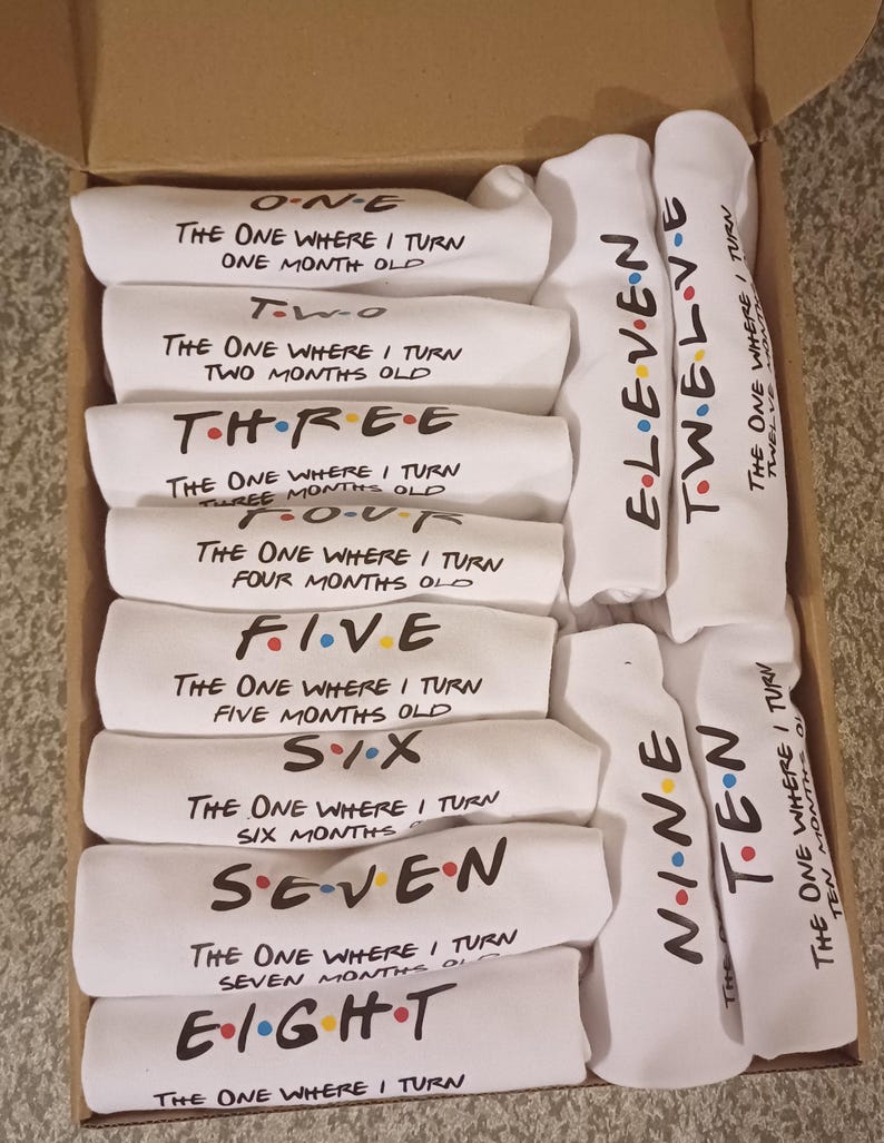 Friends Milestone Png and Svg Files for Cutting (all 12 Months) - Etsy