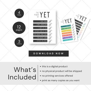 The Power of yet Poster | Growth Mindset Poster | Mental Health Poster ...