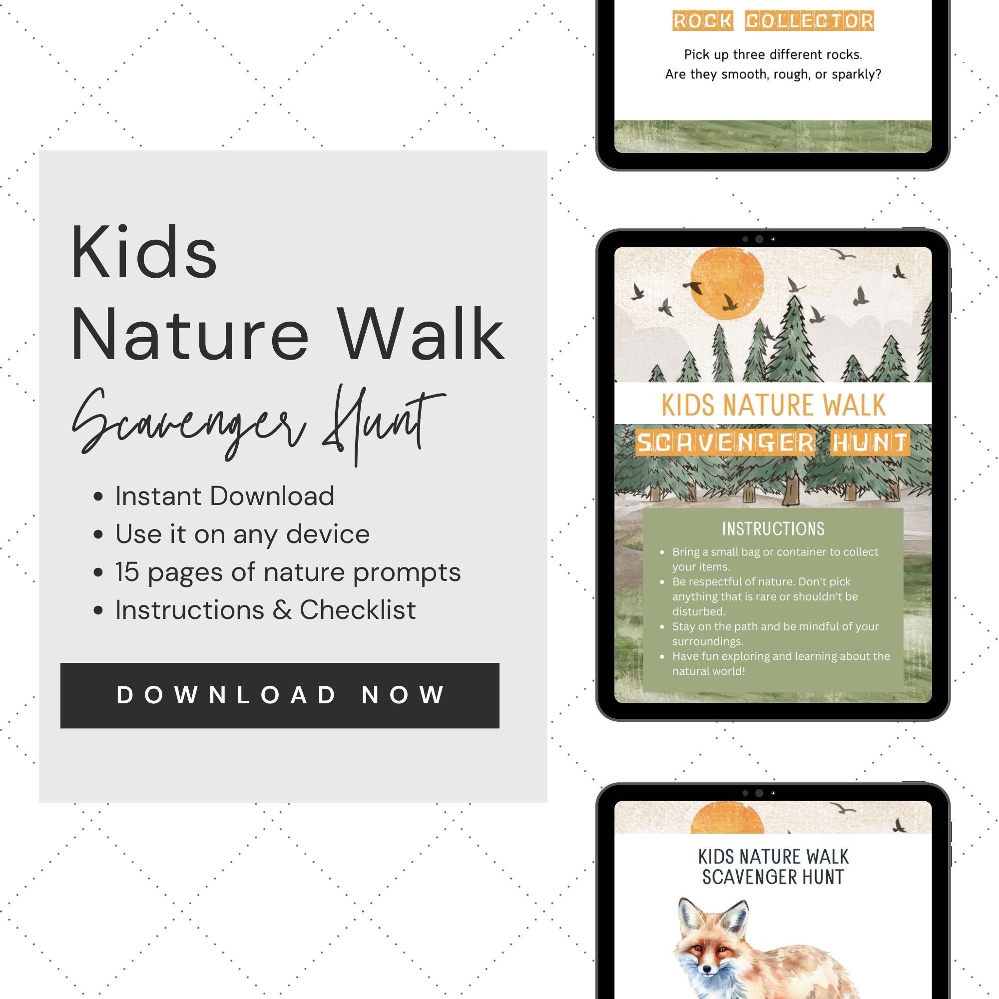 Kid's Scavenger Hunt | Nature Walk | Earth Day Activity | Outdoor Games ...