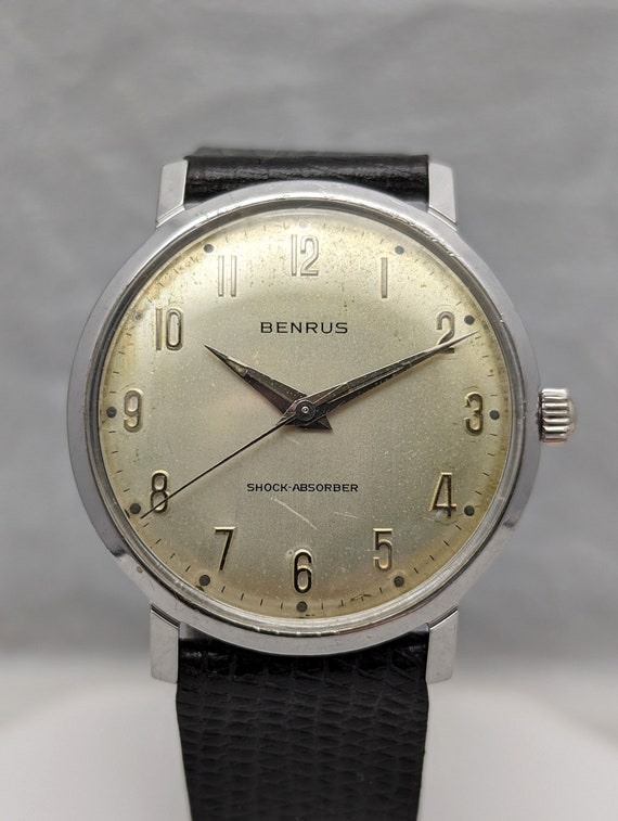 Vintage 1960s Benrus Steel Watch - Gem