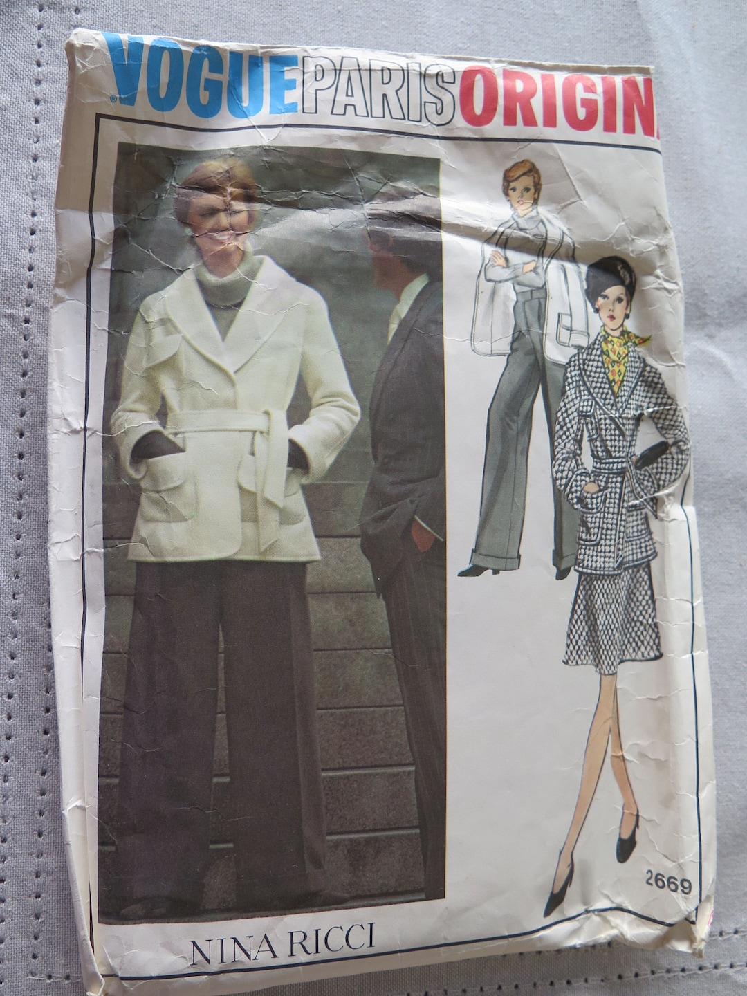 Vintage Vogue Paris Original Sewing Pattern 2669 NINA RICCI Misses Wrap ...