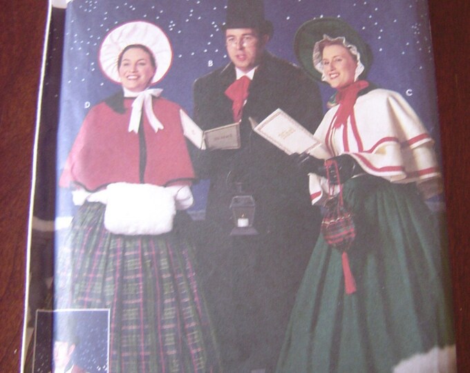 Simplicity 8910 Misses\/mens Dickens Carollers Costume Pattern Sz XS-L ...