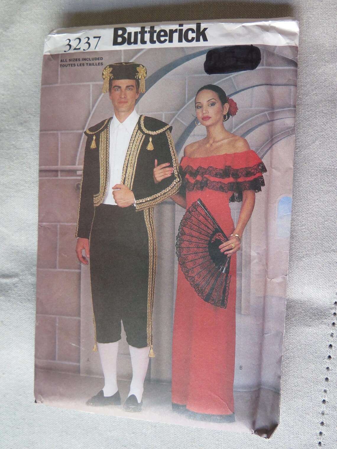 Butterick 3237 Spanish Toreador Matador Bullfighter Senorita Flamenco ...