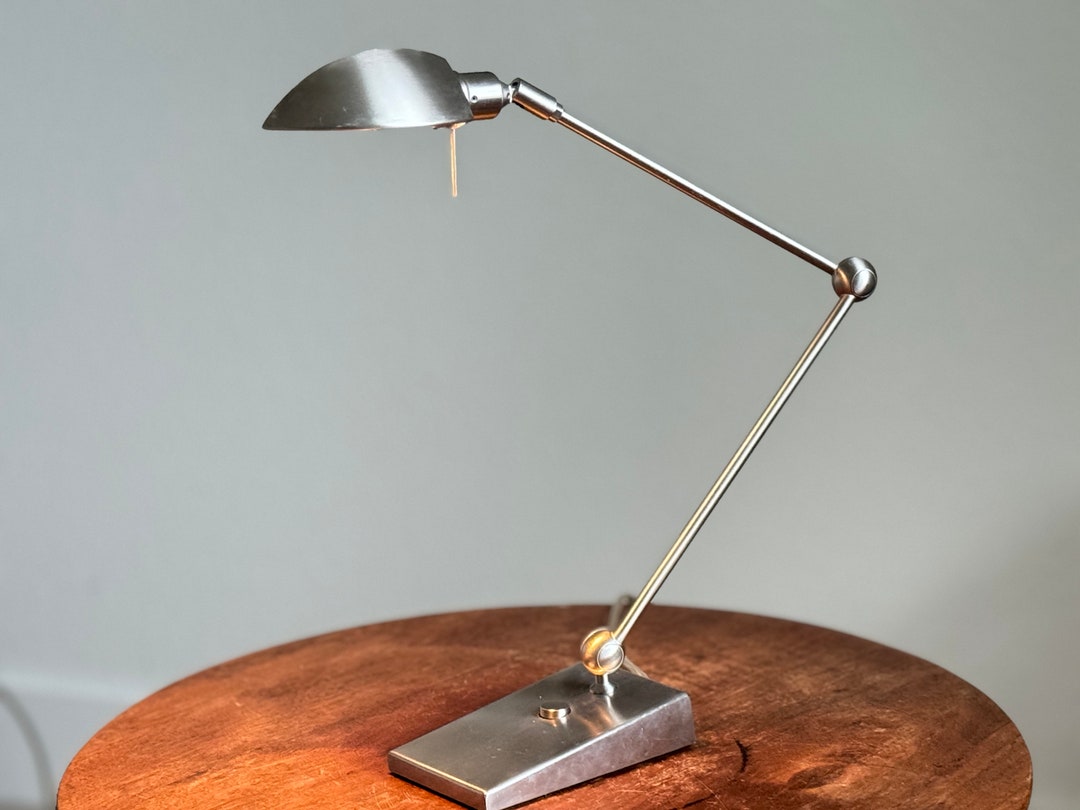 Vintage German Silver Halogen Desk Lamp Mid Century Modern - Etsy