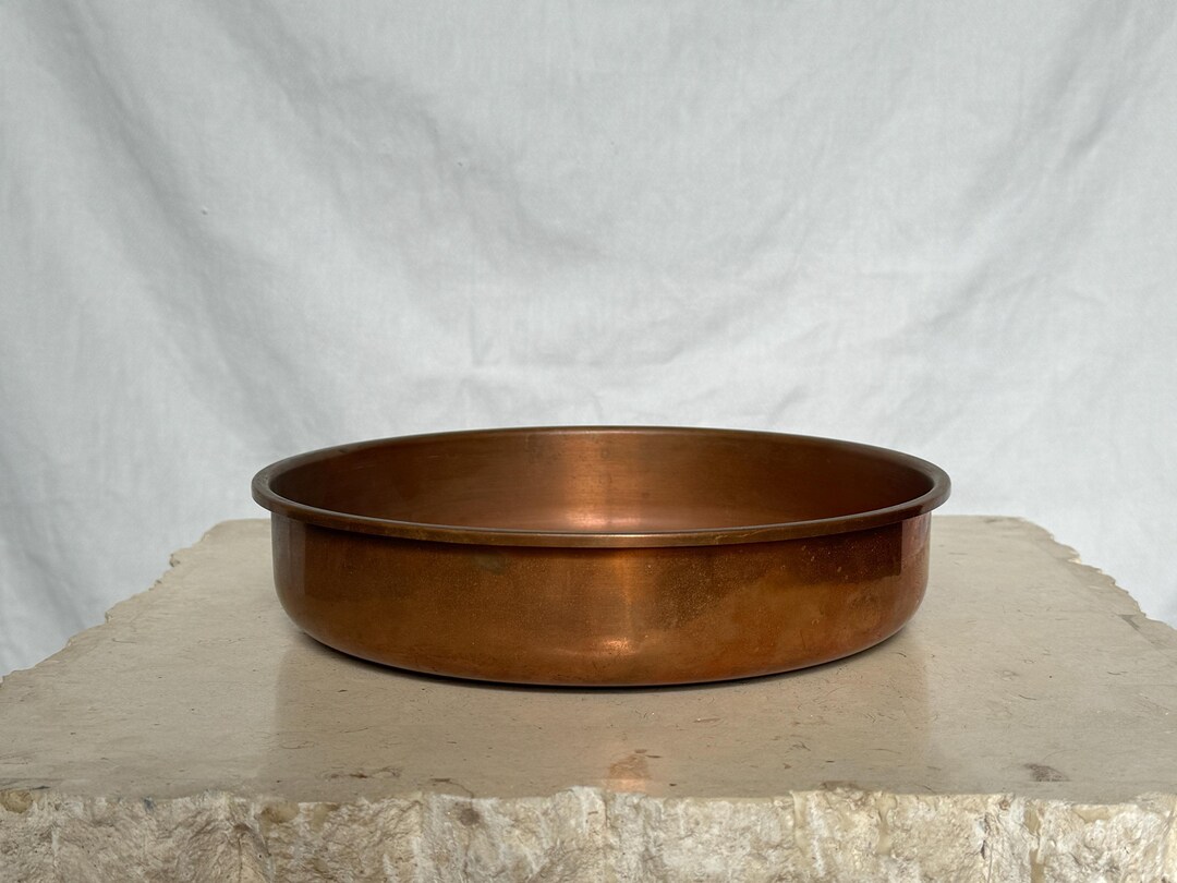 Vintage Copper Basin Bowl Round Swallow Design - Etsy
