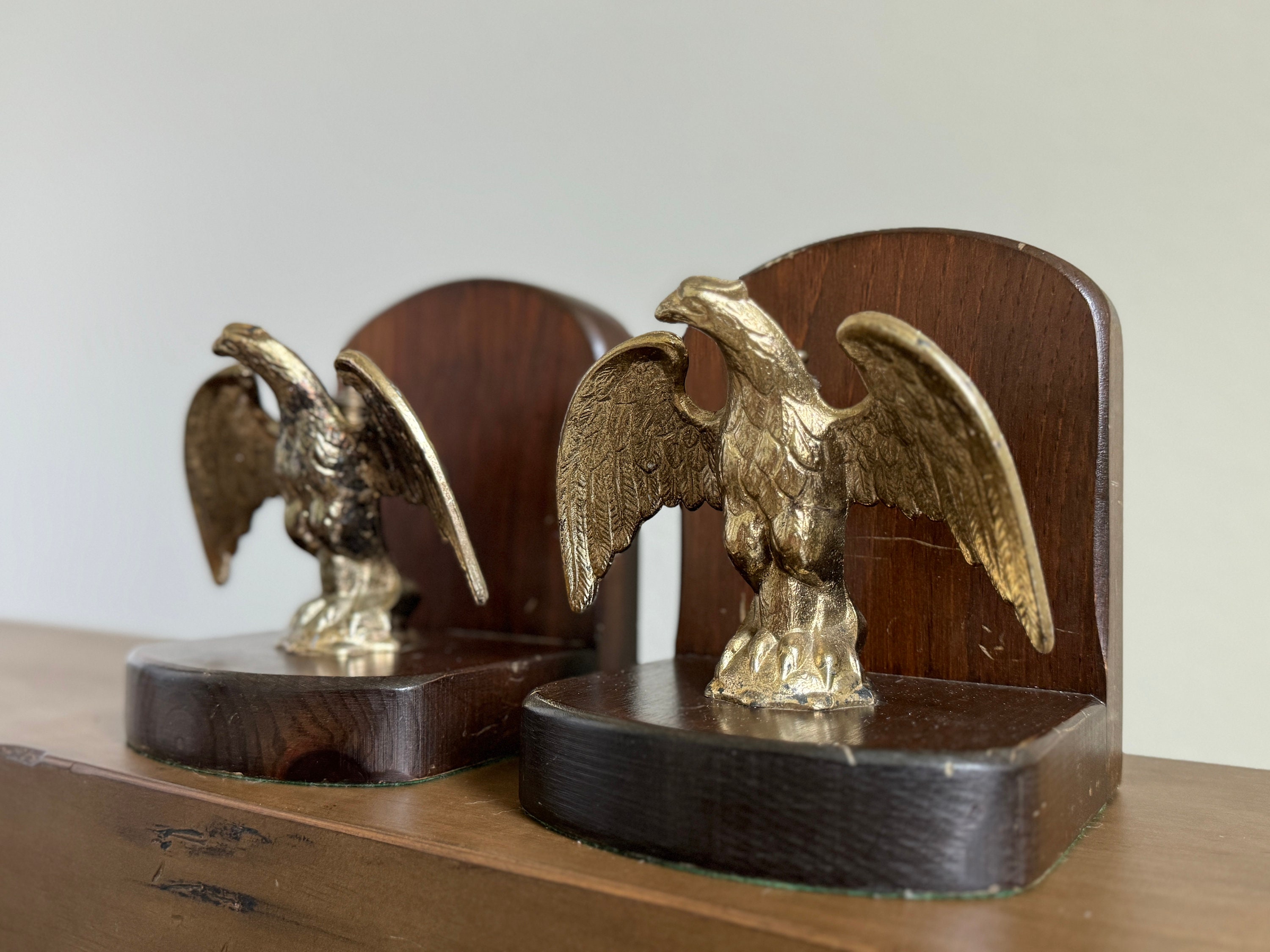 Vintage Bald Eagle Bookends Pair - Etsy