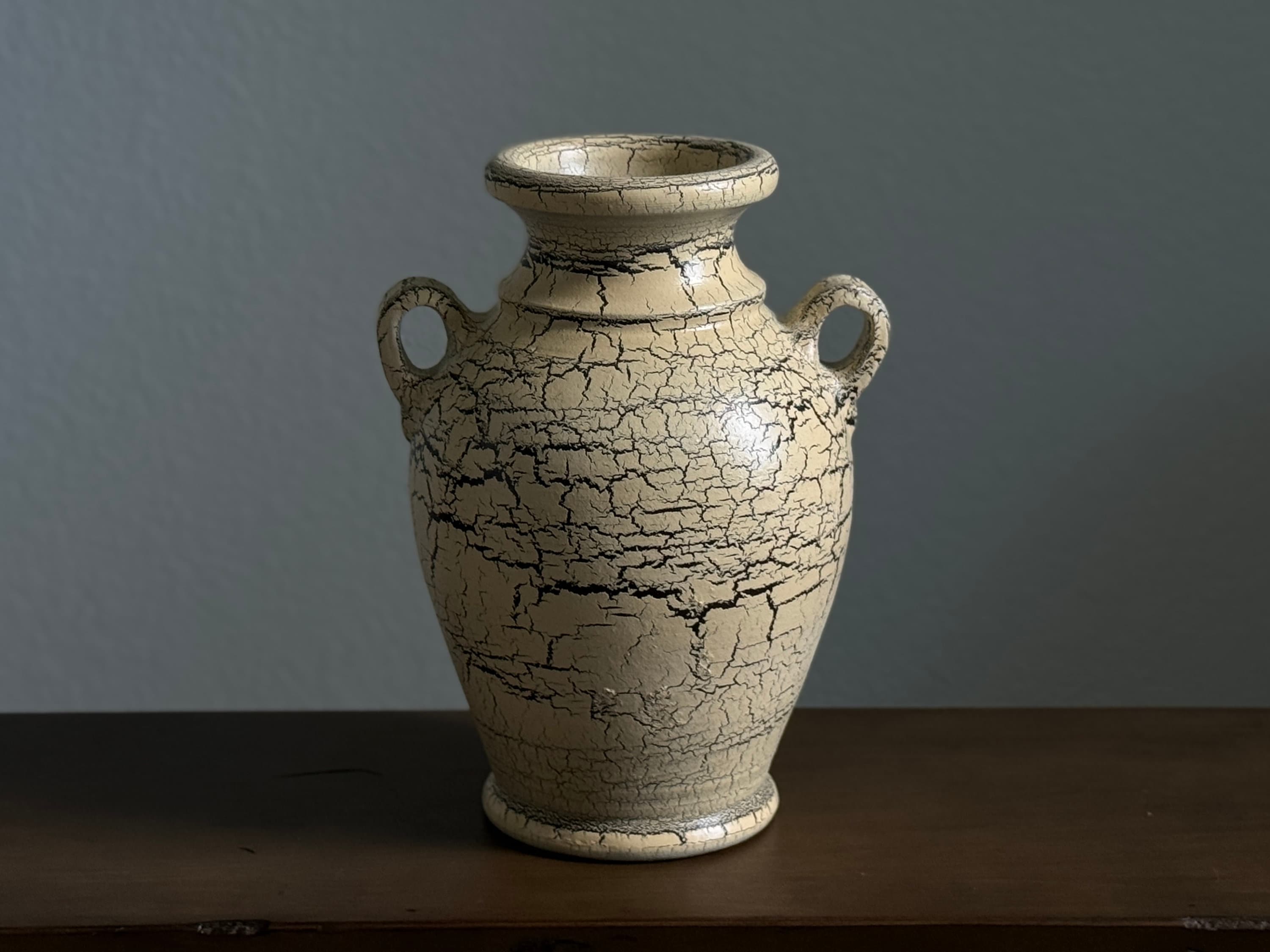 Vintage Ceramic Crackle Glazed Vase Rustic Confit Pot - Etsy