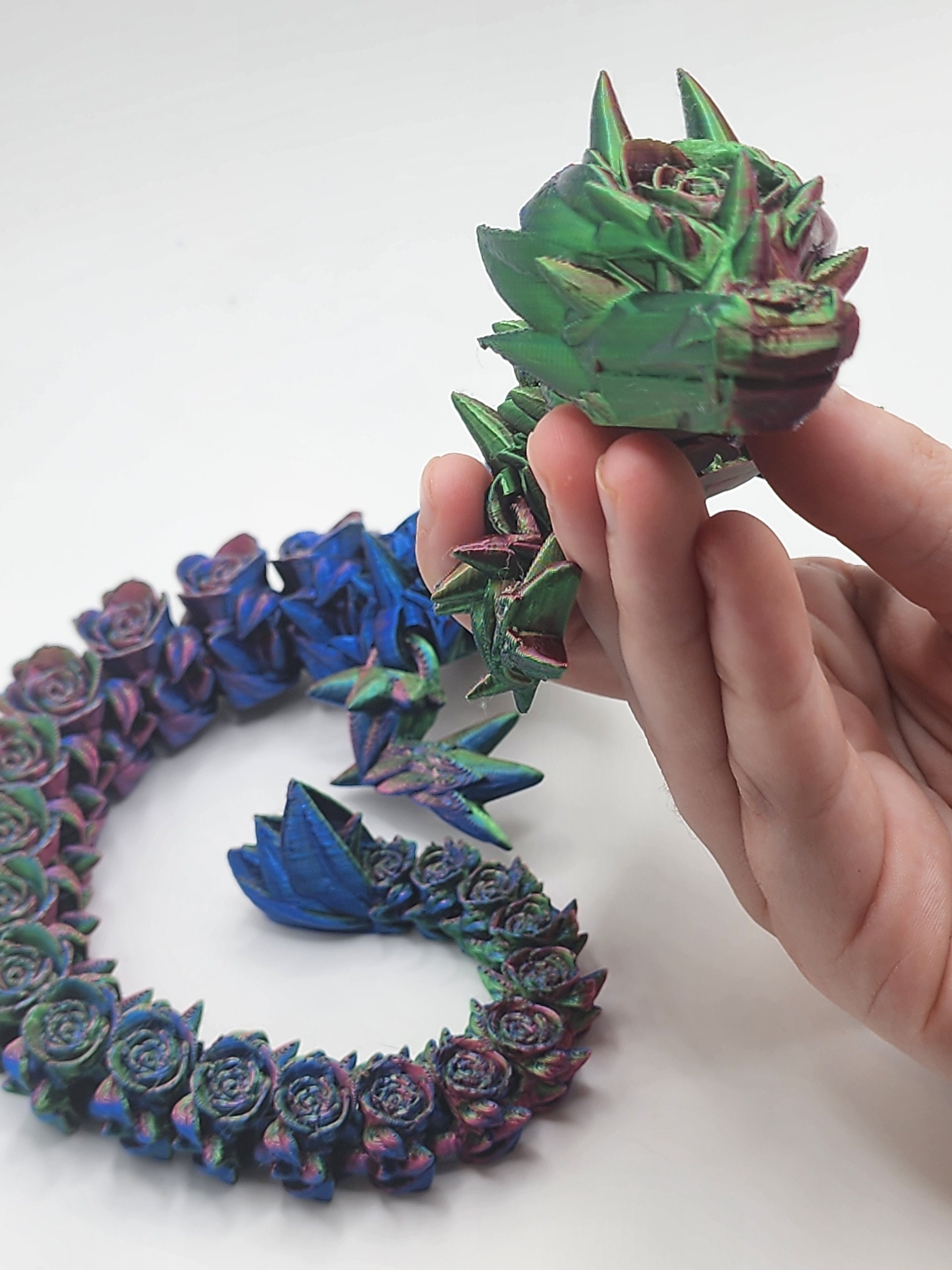 18 3D Printed Articulated Rose Dragon Fidget Toy Home Decor Gift - Etsy