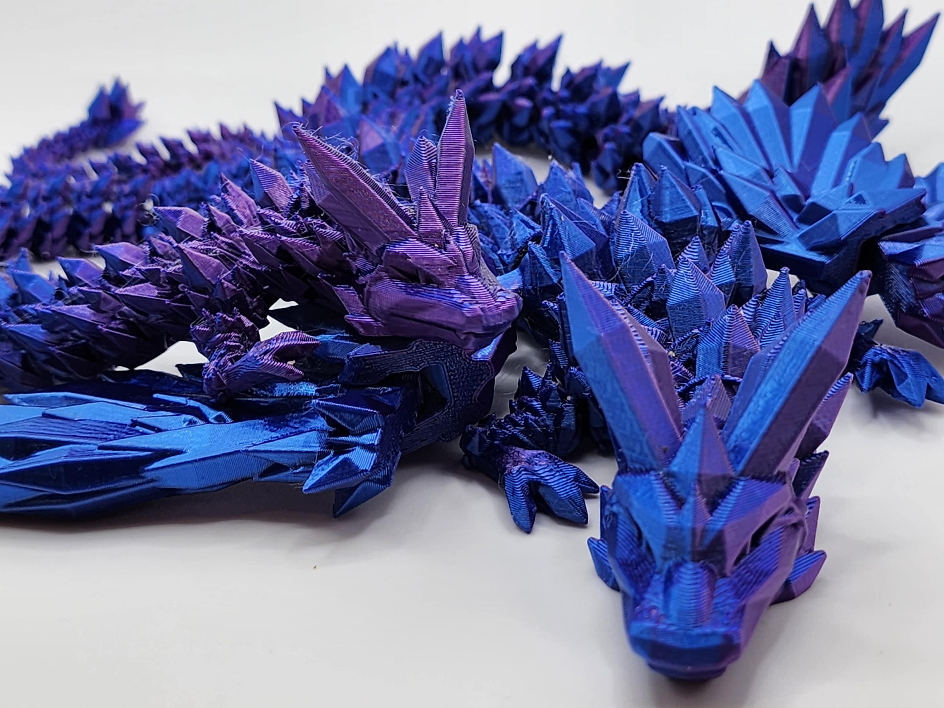 3D Printed Dragon Set of 2, Beautiful Crystal Wing and Baby Crystal ...