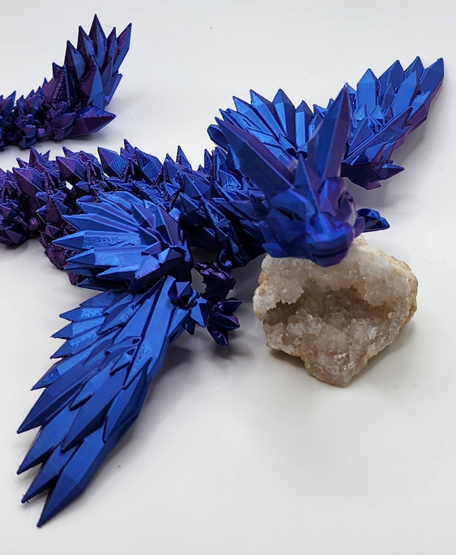 3D Printed Dragon Set of 2, Beautiful Crystal Wing and Baby Crystal ...