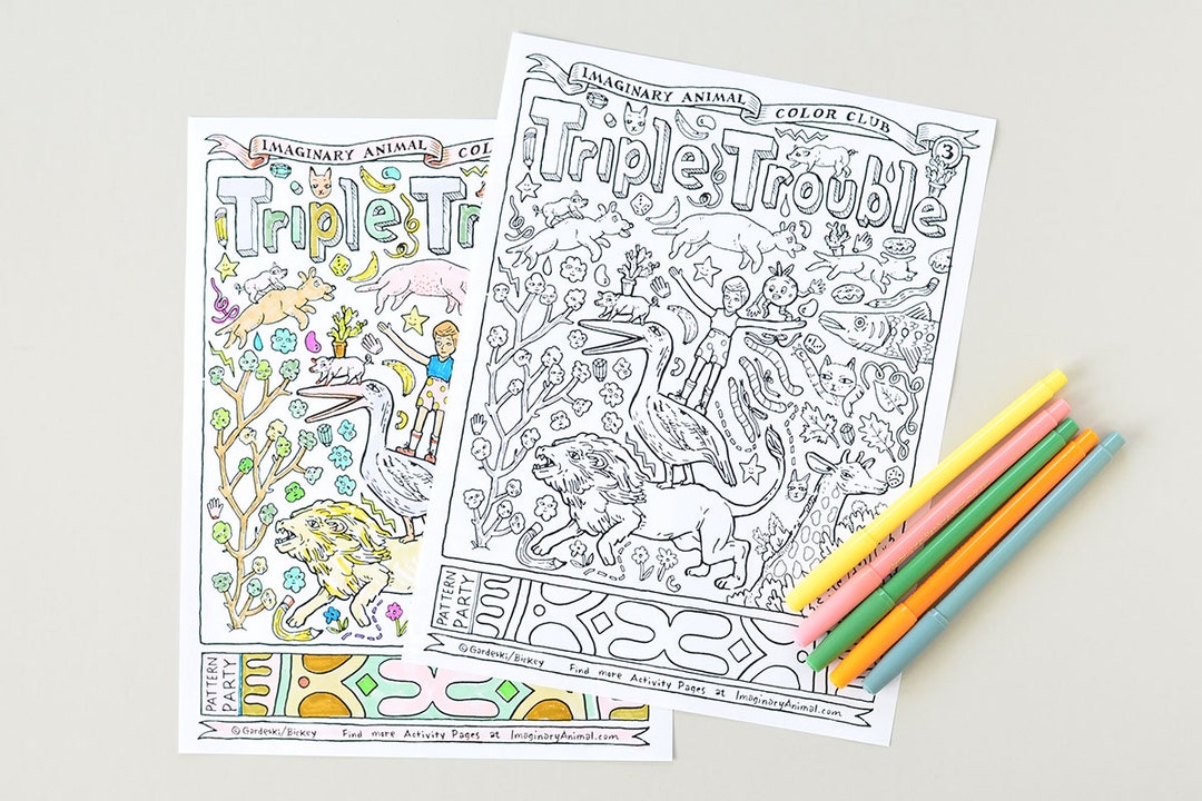 Color Club Page #3 | Triple Trouble | Instant Download Printable PDF - Etsy