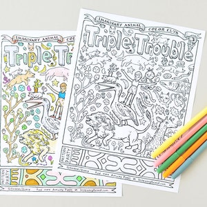 Color Club Page #3 | Triple Trouble | Instant Download Printable PDF - Etsy