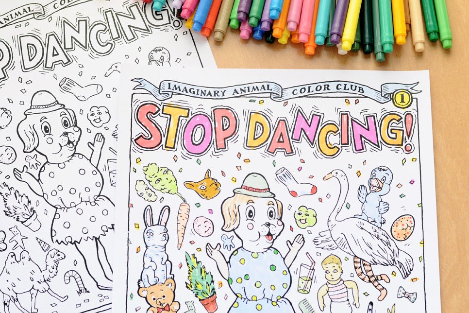 Color Club Page #1 | Stop Dancing! | Instant Download Printable PDF - Etsy