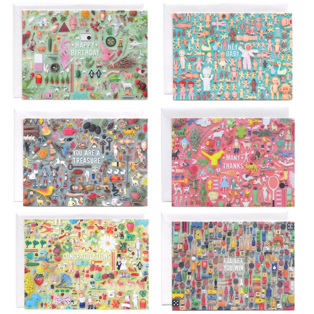 Tiny Things Collection Assorted Greeting Cards | Set 0f 6 Note Cards - Etsy